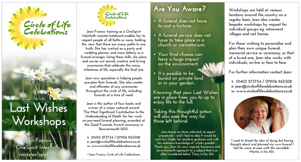 Arka Original Funerals » 'Last Wishes' Funeral Planning Workshop